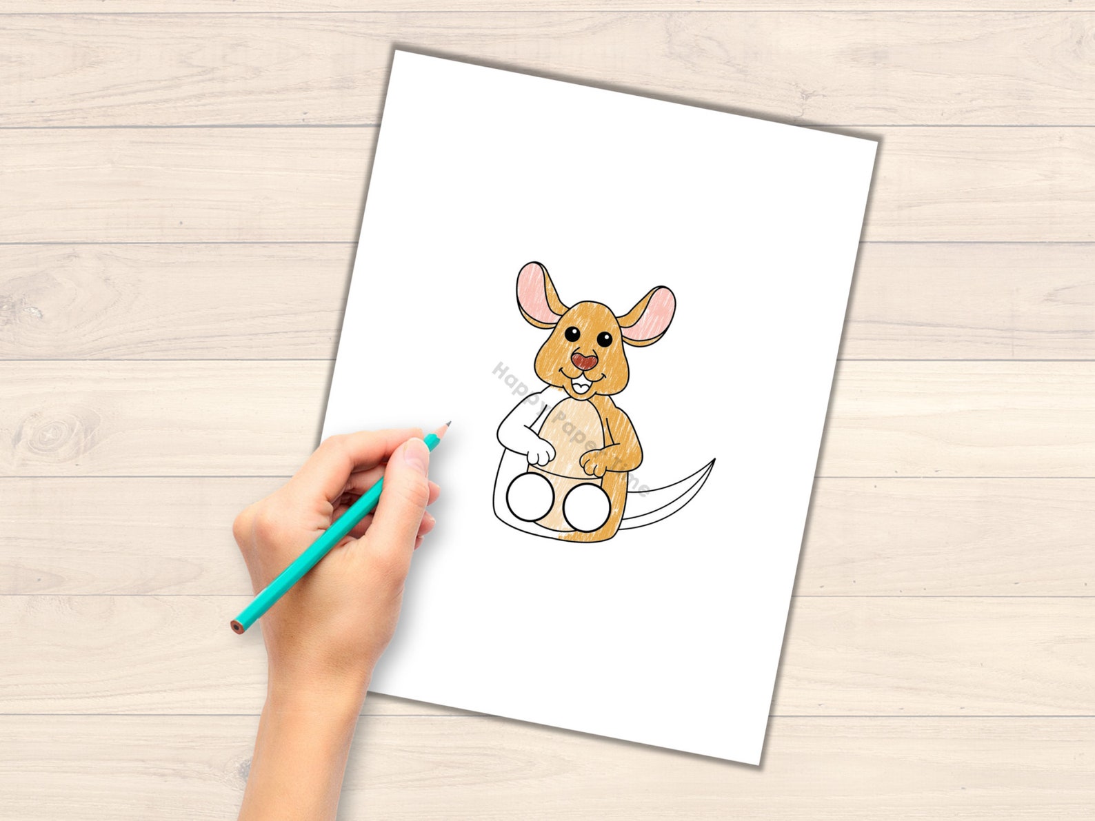 Kangaroo Paper Craft Printable Australian Animal Finger Puppet - Etsy