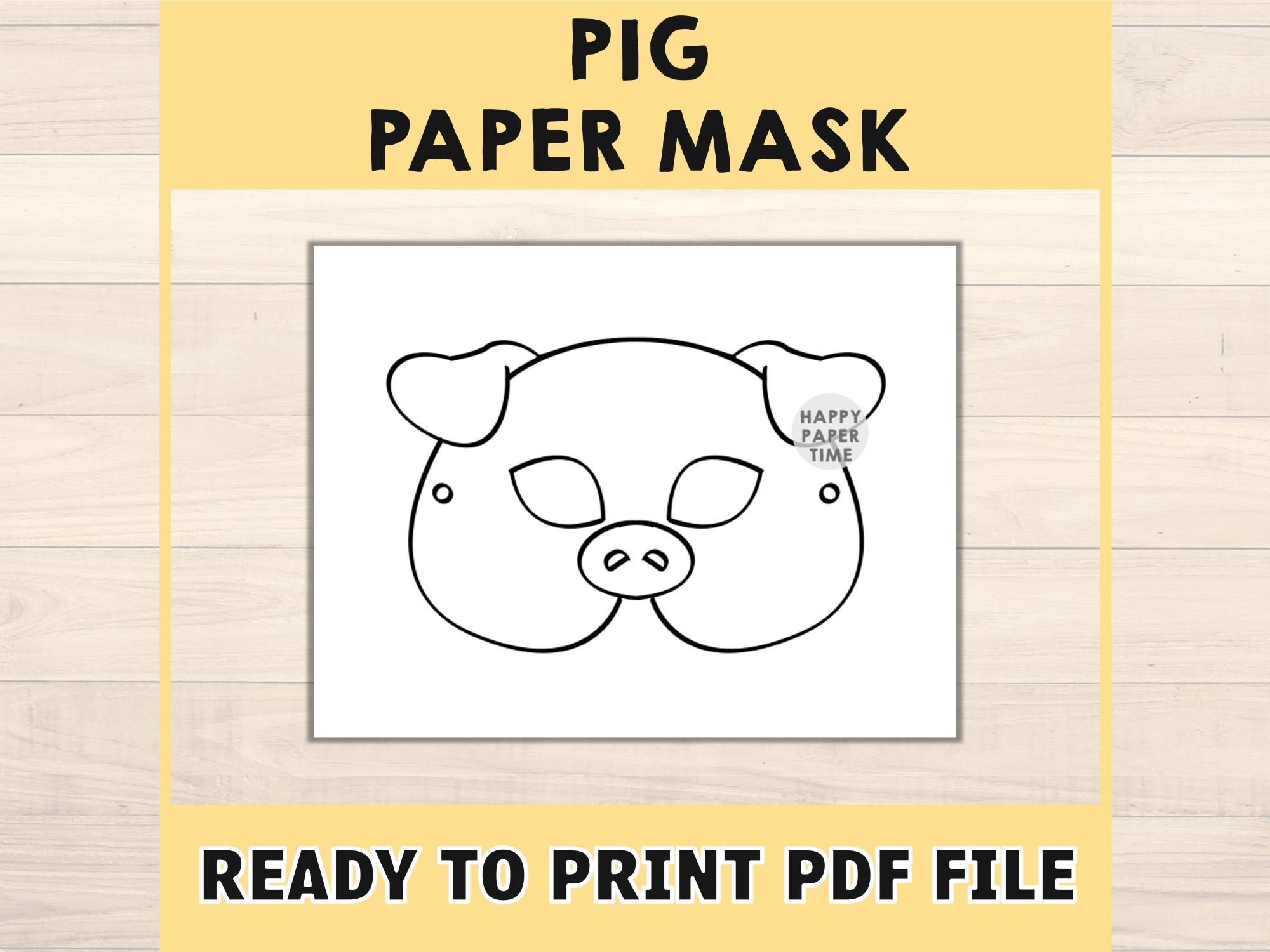 Pig Mask Printable Farm Party Activity Animal Party Activity Kids ...