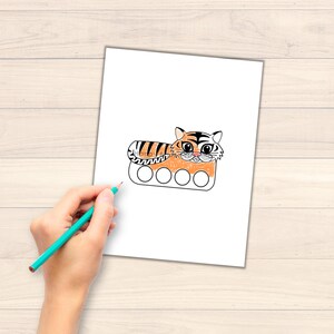 Tiger Paper Craft Printable Jungle Animal Finger Puppet Kids Craft Bear ...