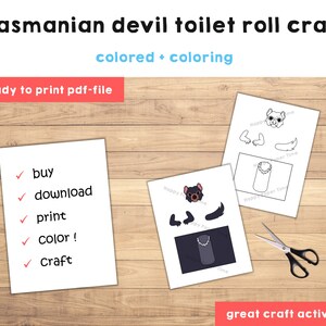 Tasmanian Devil Toilet Paper Roll Craft Australian Animal Party ...