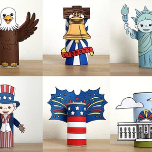 American Symbols Toilet Paper Roll Craft 4th of July President's Day ...