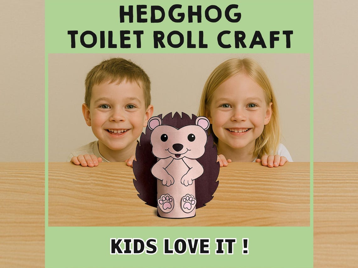 Hedgehog Toilet Paper Roll Craft Forest Woodland Party Coloring ...