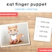 Cat Kitten Paper Craft Printable Pet Animal Finger Puppet Kids Craft ...