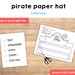 Pirate Hat Paper Crown Template Pirate Captain Party Headband Coloring ...