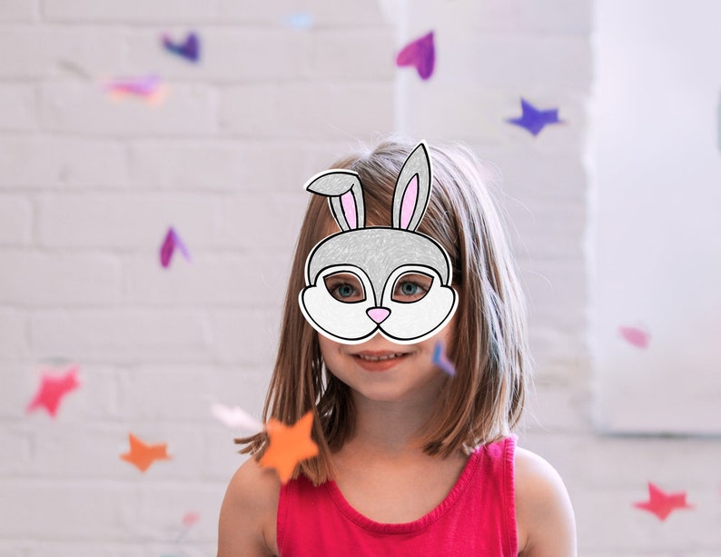Rabbit Mask Bunny Mask Animal Mask Kids Party Favor Rabbit - Etsy