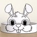 Bunny Paper Crown Headband Coloring Pet Animal Printable Kids Craft ...