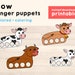 Cow Puppet Paper Craft Printable Finger Puppet Kids Craft - Etsy