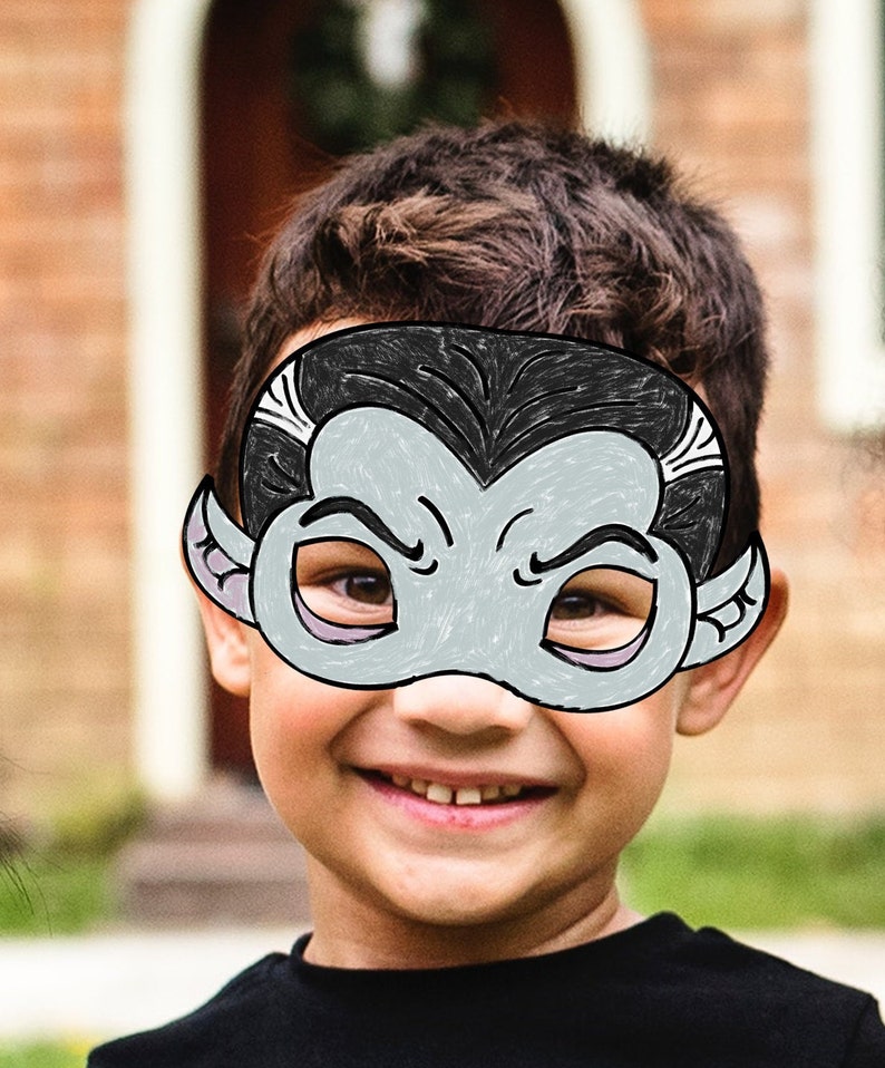 Vampire Mask Kids Vampire Costume Vampire Mask Diy Vampire - Etsy