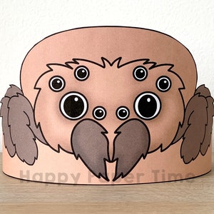 Spider Paper Crown Party Coloring Printable Kids Craft Insect Birthday ...