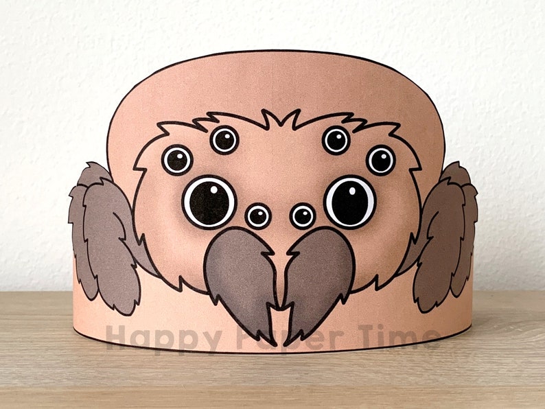 Spider Paper Crown Party Coloring Printable Kids Craft Insect Birthday ...