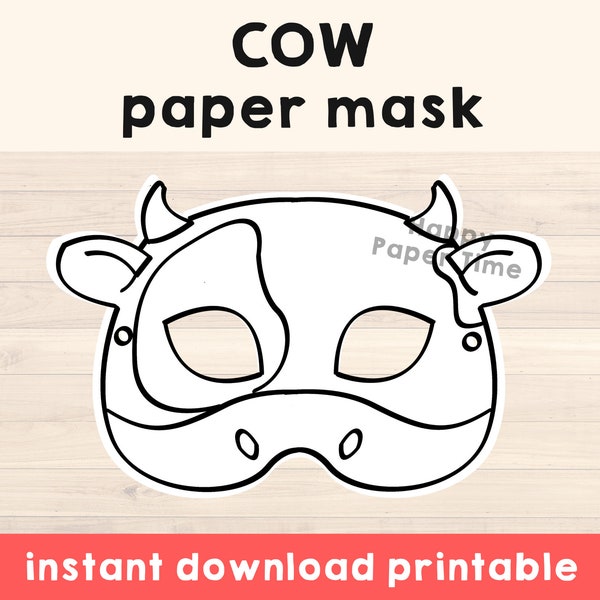 Cow Mask - Etsy