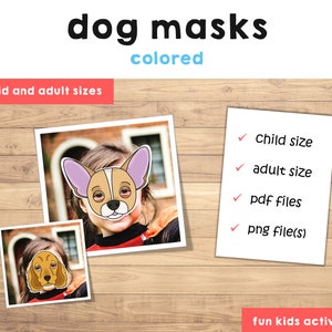 Dog Masks Printable Chihuahua German Shepherd Golden Retriever Saint ...