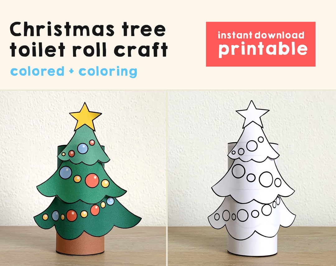 Christmas Tree Toilet Paper Roll Craft Christmas Party - Etsy