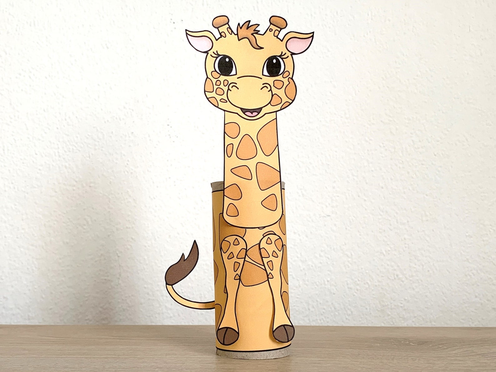 Giraffe Toilet Paper Roll Craft African Animal Safari Party Coloring ...
