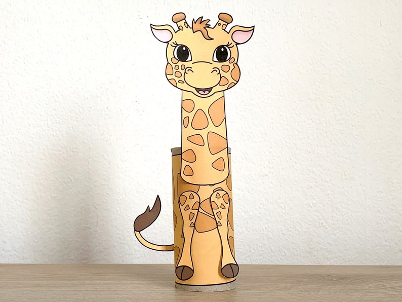 Giraffe Toilet Paper Roll Craft African Animal Safari Party - Etsy
