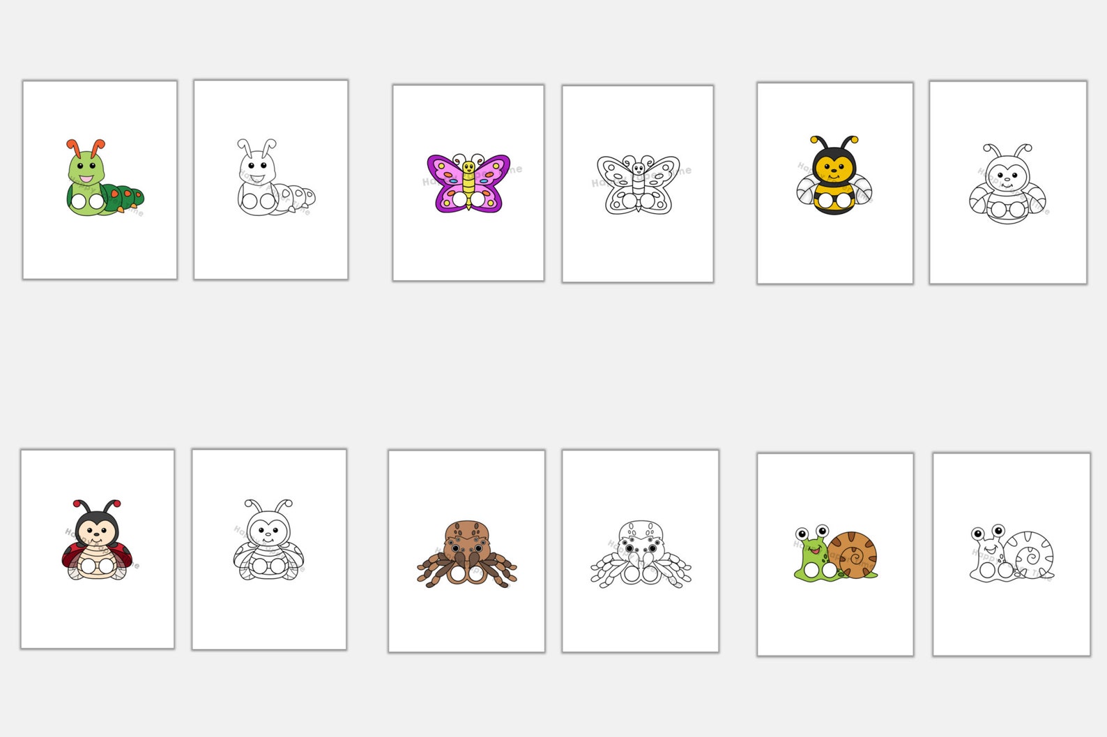 Bugs Insects Paper Craft Printable Finger Puppet Template Kids | Etsy