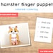 Hamster Paper Craft Printable Pet Animal Finger Puppet Guinea Pig ...