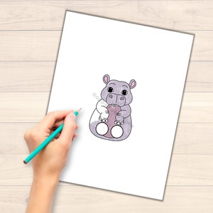 Hippo Paper Craft Printable African Animal Finger Puppet Kids Craft ...