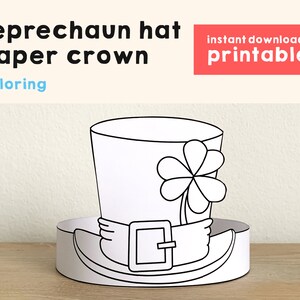 Leprechaun Hat Paper Crown Headband St Patrick's Day Party - Etsy