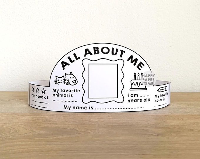 All About Me Activity - Printable Crown - Preschool Primary Classroom ...