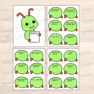 All About Me Caterpillar - Back to School Craft Activity for Kids ...
