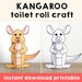Kangaroo Toilet Paper Roll Craft Australian Animal Party Coloring ...