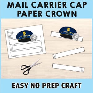 Postman Cap Hat Paper Crown Party Printable Kids Craft Community ...