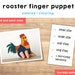 Rooster Paper Craft Printable Farm Animal Finger Puppet Kids Craft Farm ...