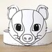 Badger Paper Crown Party Coloring Printable Kids Craft - Etsy