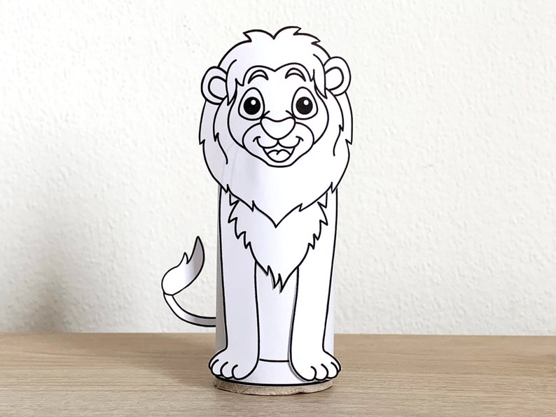 Lion Toilet Paper Roll Craft African Animal Safari Party - Etsy