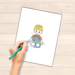 Construction Worker Paper Craft Printable Community Helper Finger ...