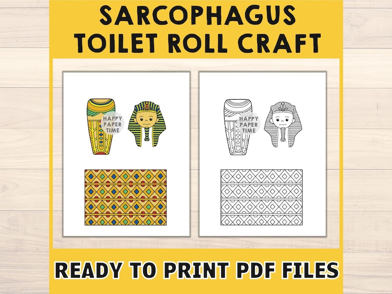 Sarcophagus Toilet Paper Roll Craft Ancient Egypt Party Coloring ...