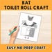 Bat Toilet Paper Roll Craft Halloween Spooky Party Coloring Printable ...