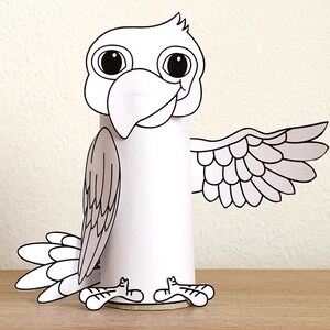 Parrot Toilet Paper Roll Craft Bird Pets Animal Party Coloring ...
