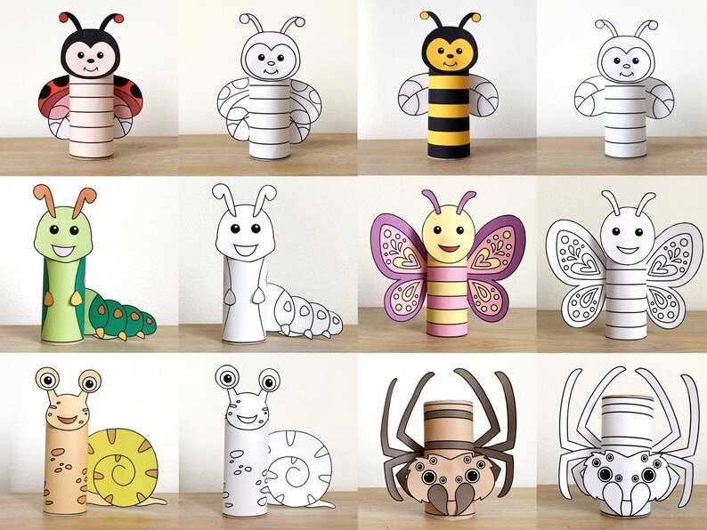 Bugs and Insects Animals Toilet Paper Roll Craft Spring Party - Etsy