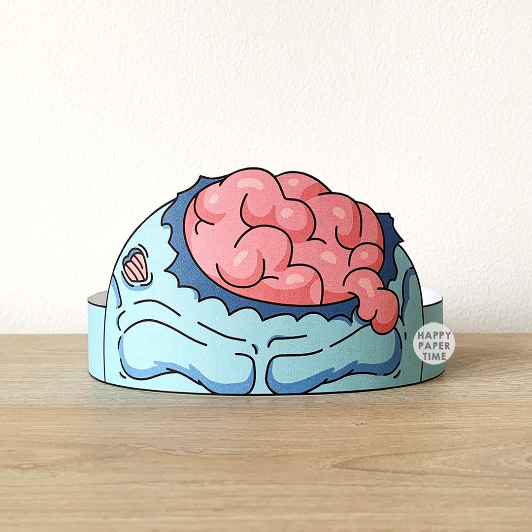 Zombie Paper Headband Crown Craft Hat Costume Halloween Party Activity ...