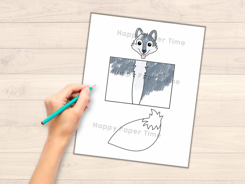 Wolf Toilet Paper Roll Craft Forest Woodland Party Coloring - Etsy