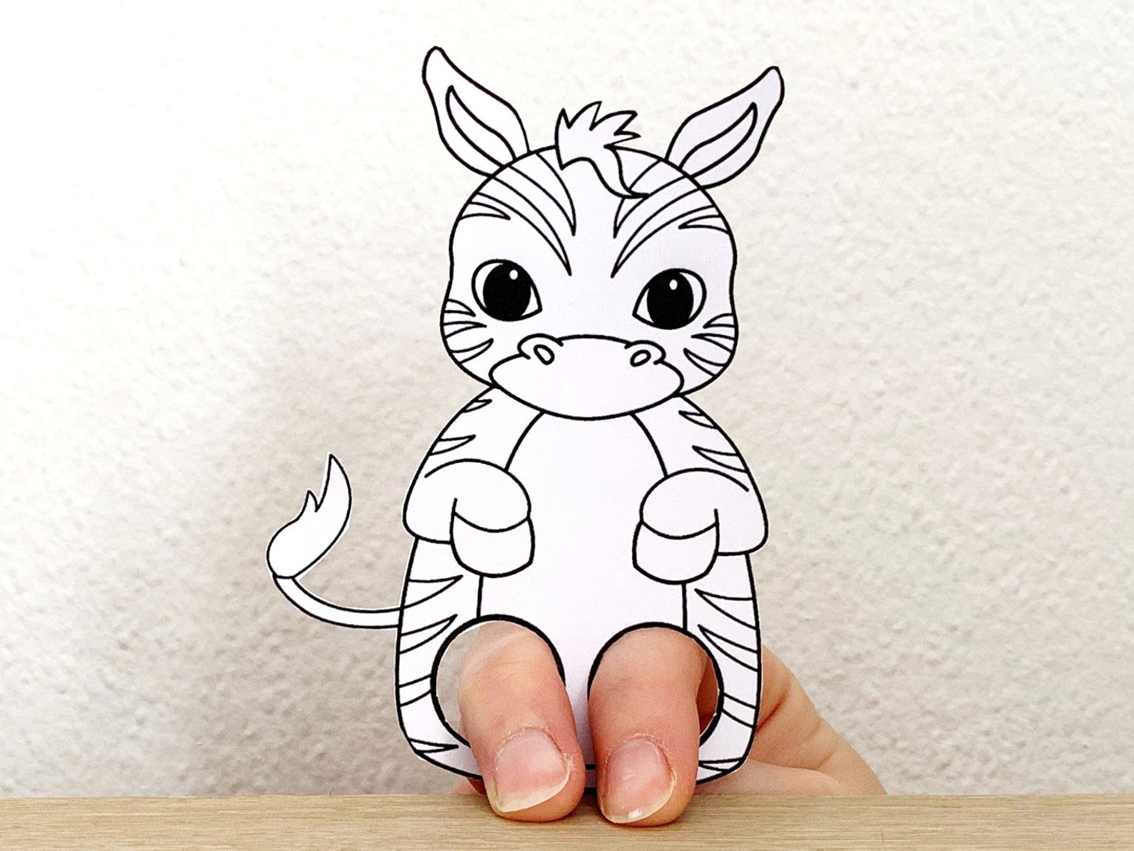 Zebra Paper Craft Printable African Animal Finger Puppet Kids - Etsy