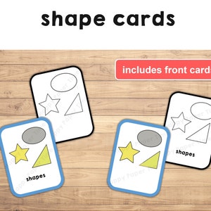 Geometric Shapes Flash Cards Printable Montessori Materials Preschool ...