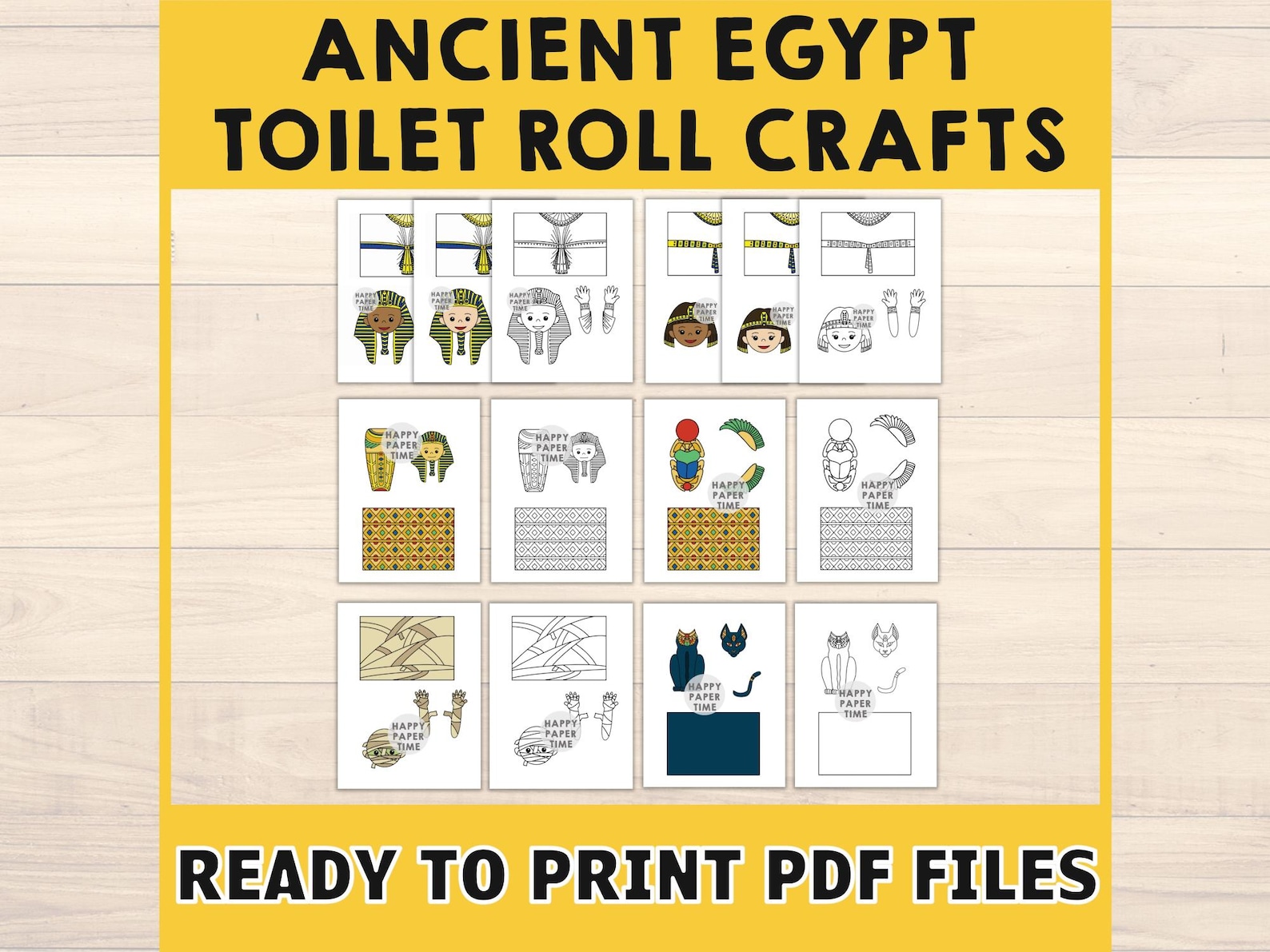 Ancient Egypt Toilet Paper Roll Craft History Archeology Party Coloring ...
