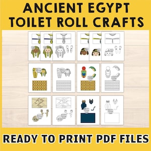 Ancient Egypt Toilet Paper Roll Craft History Archeology Party Coloring ...
