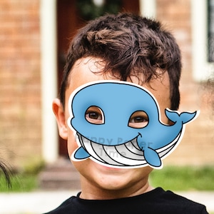 Whale Mask Template Costume Kids Diy Ocean Sea Animal Party Fun Favor ...