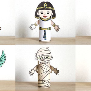 Ancient Egypt Toilet Paper Roll Craft History Archeology Party Coloring ...