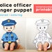 Police Officer Paper Craft Printable Community Helper Finger Puppet ...