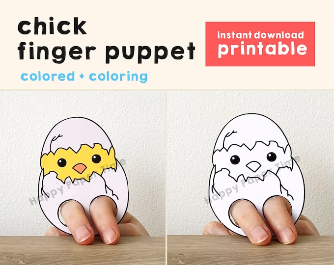 Chick Craft Template | Farm Animal Activities | Paper Bag Puppets ...