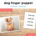 Dog Puppy Paper Craft Printable Pet Animal Finger Puppet Kids Craft ...