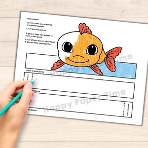 Goldfish Paper Crown Headband Pet Animal Printable Kids Craft Fish ...