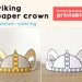 Viking Paper Crown Activity Printable Kids Craft Helmet - Etsy