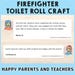 Firefighter Toilet Paper Roll Craft Fireman Party Coloring Printable ...