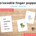 Crocodile Paper Craft Printable Australian Animal Finger Puppet Kids ...